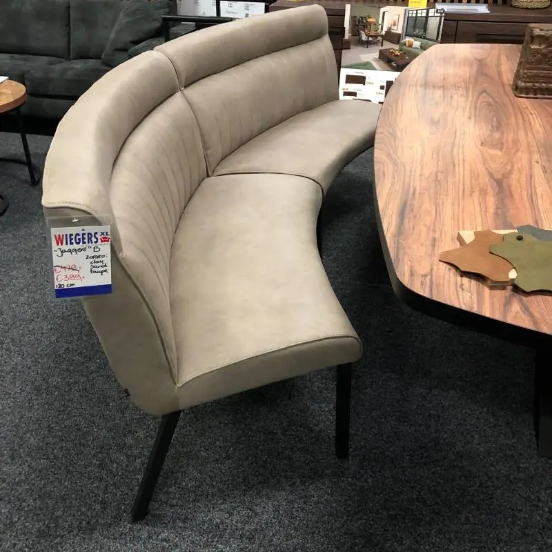 Eetkamerbank Jagger - Kwart rond - Microvezel - MxSofa