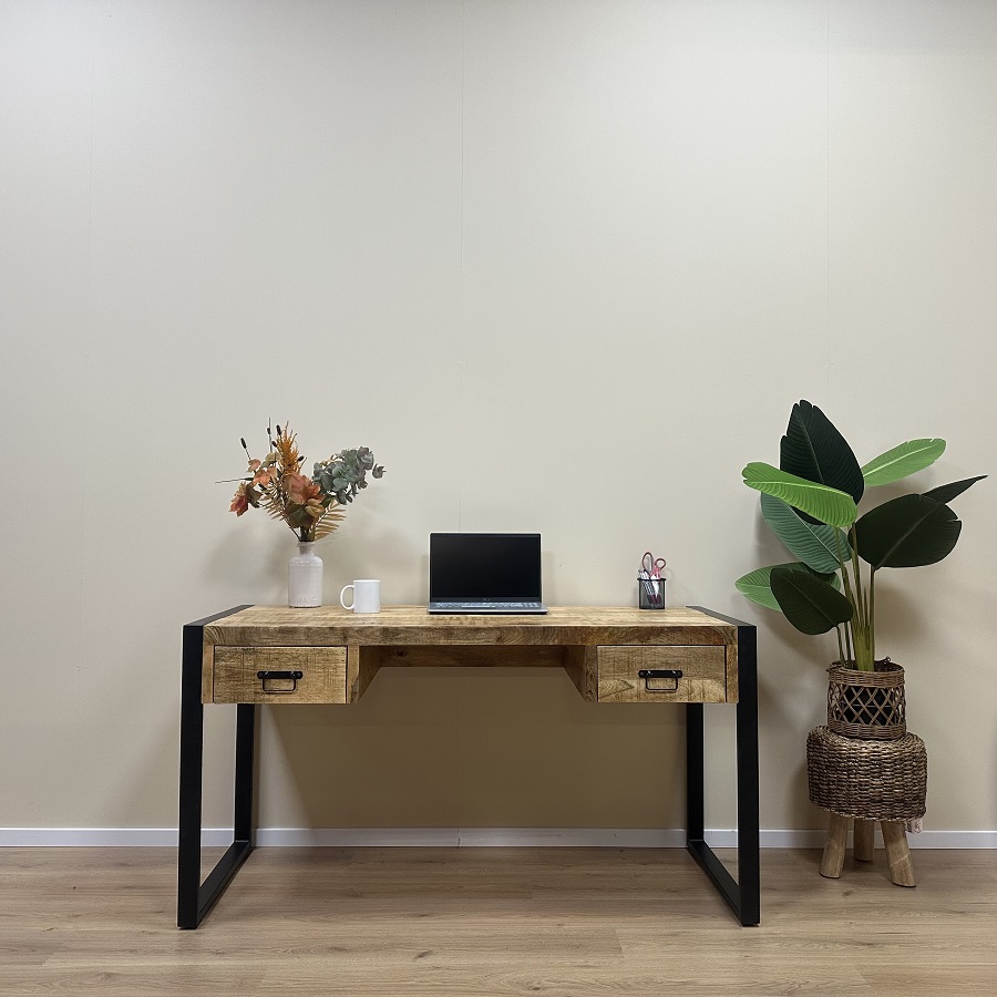 Bureau Mango - Mangohout - 150 cm - WGXL Collection - Wiegers XL
