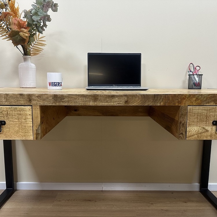 Bureau Mango - Mangohout - 150 cm - WGXL Collection - Wiegers XL